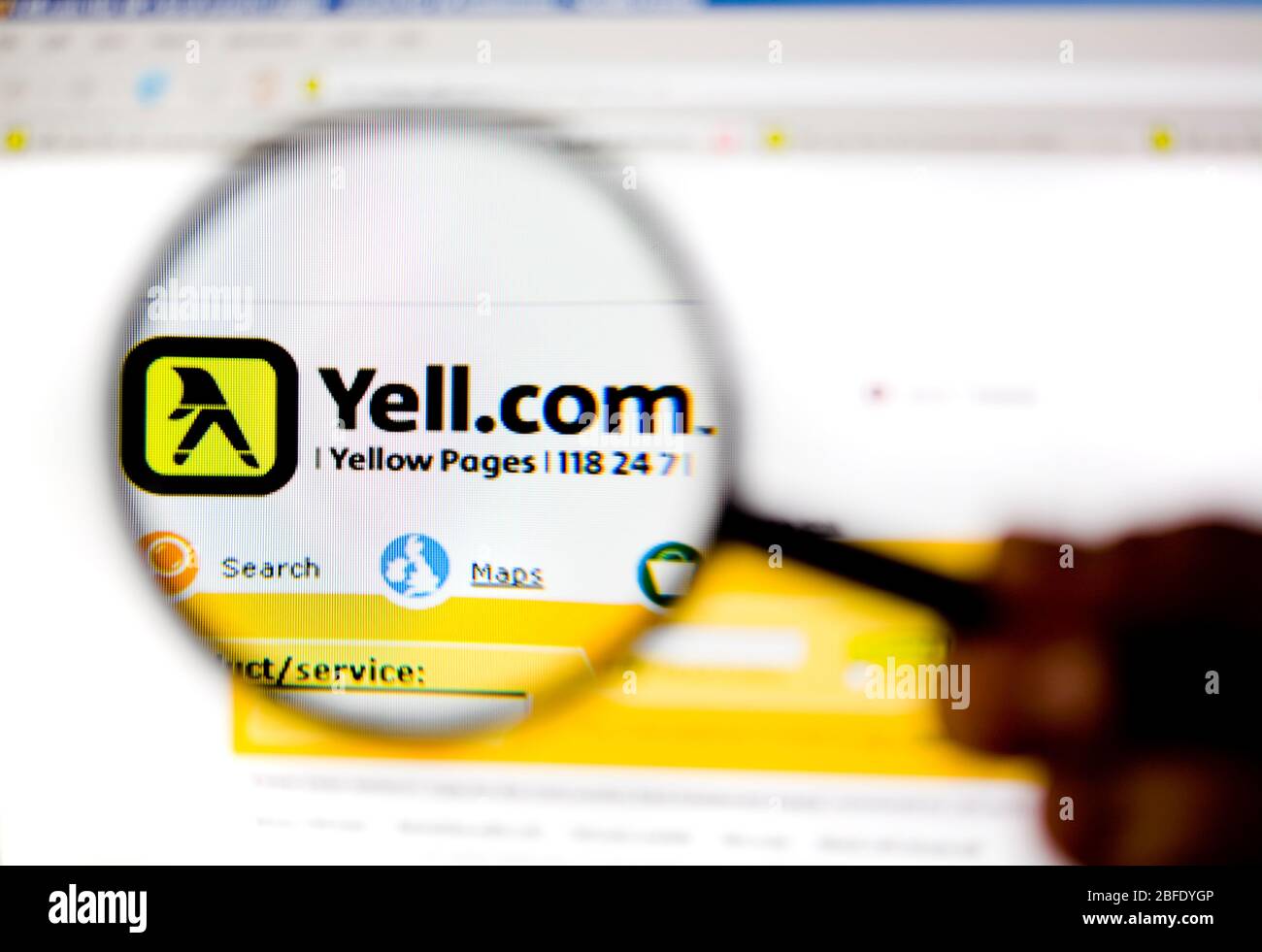 Illustrative image of Yell.com Stock Photo - Alamy