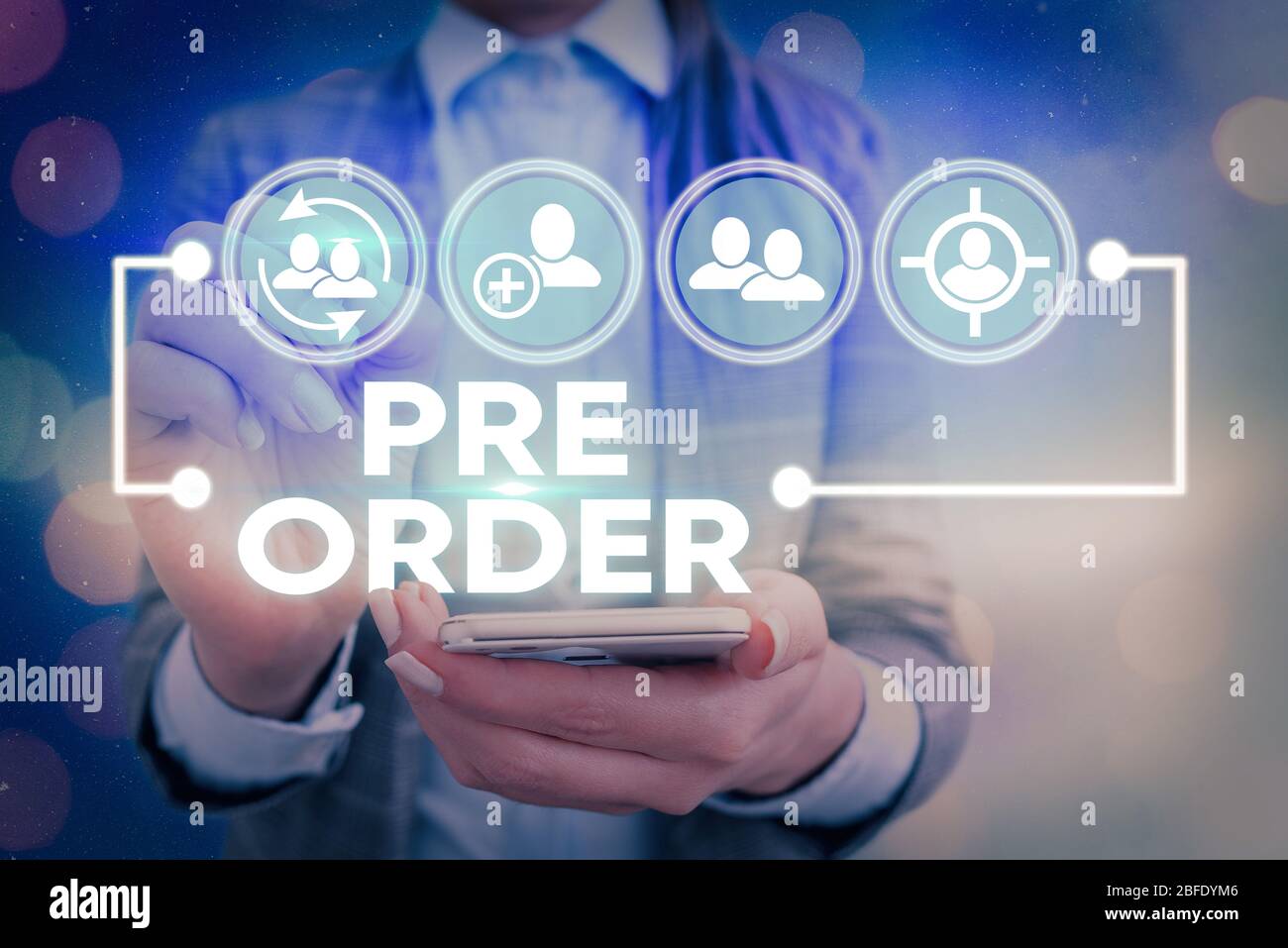 Writing note showing Pre Order. Business concept for an order for a ...