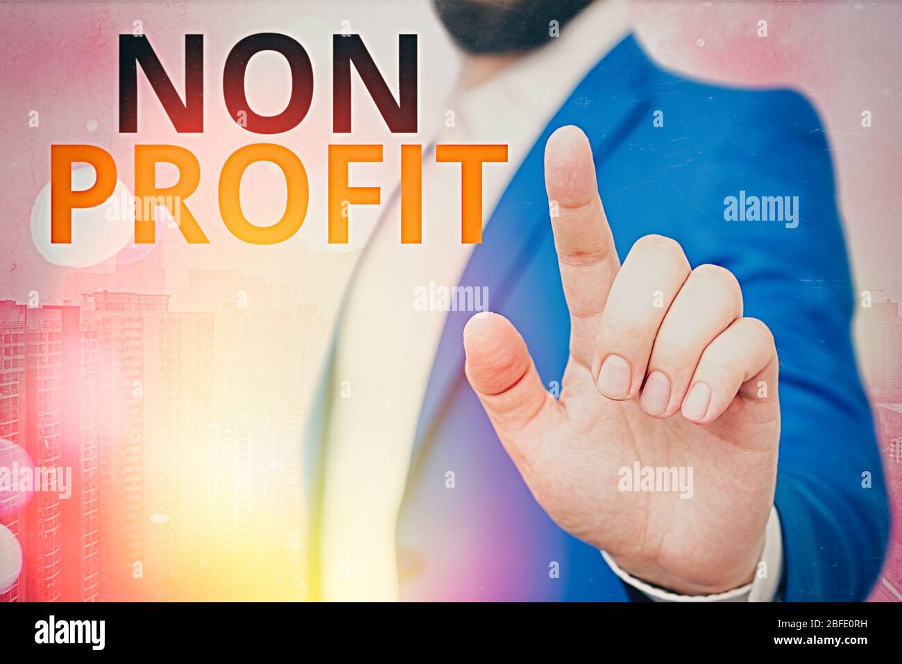 Text sign showing Non Profit. Business photo showcasing type of ...