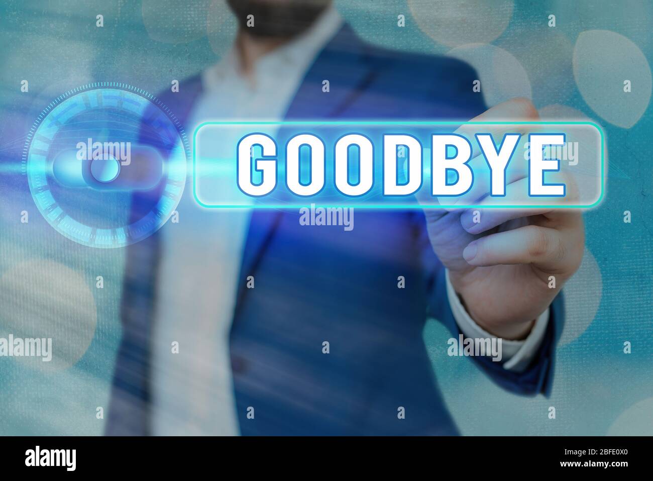 Word writing text Goodbye. Business photo showcasing used to express ...
