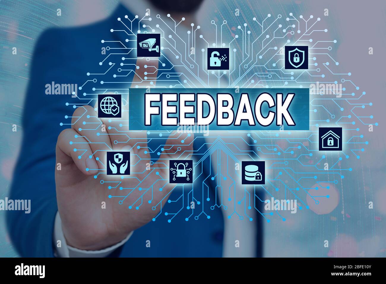 Text sign showing Feedback. Business photo showcasing information about ...