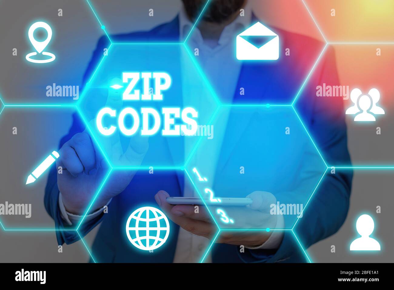 Text sign showing Zip Codes. Business photo showcasing numbers added to ...