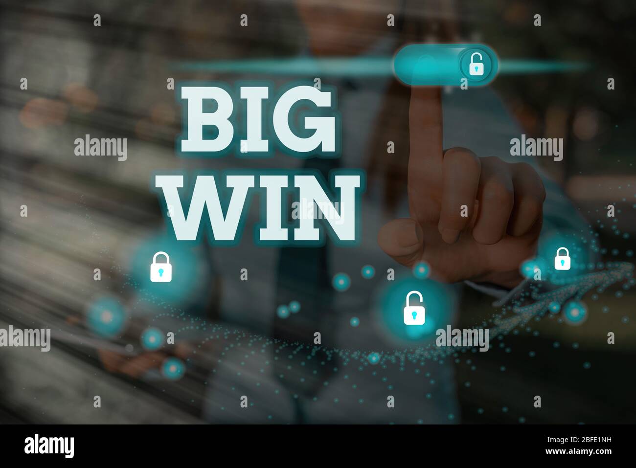 Handwriting text Big Win. Conceptual photo having won an important ...