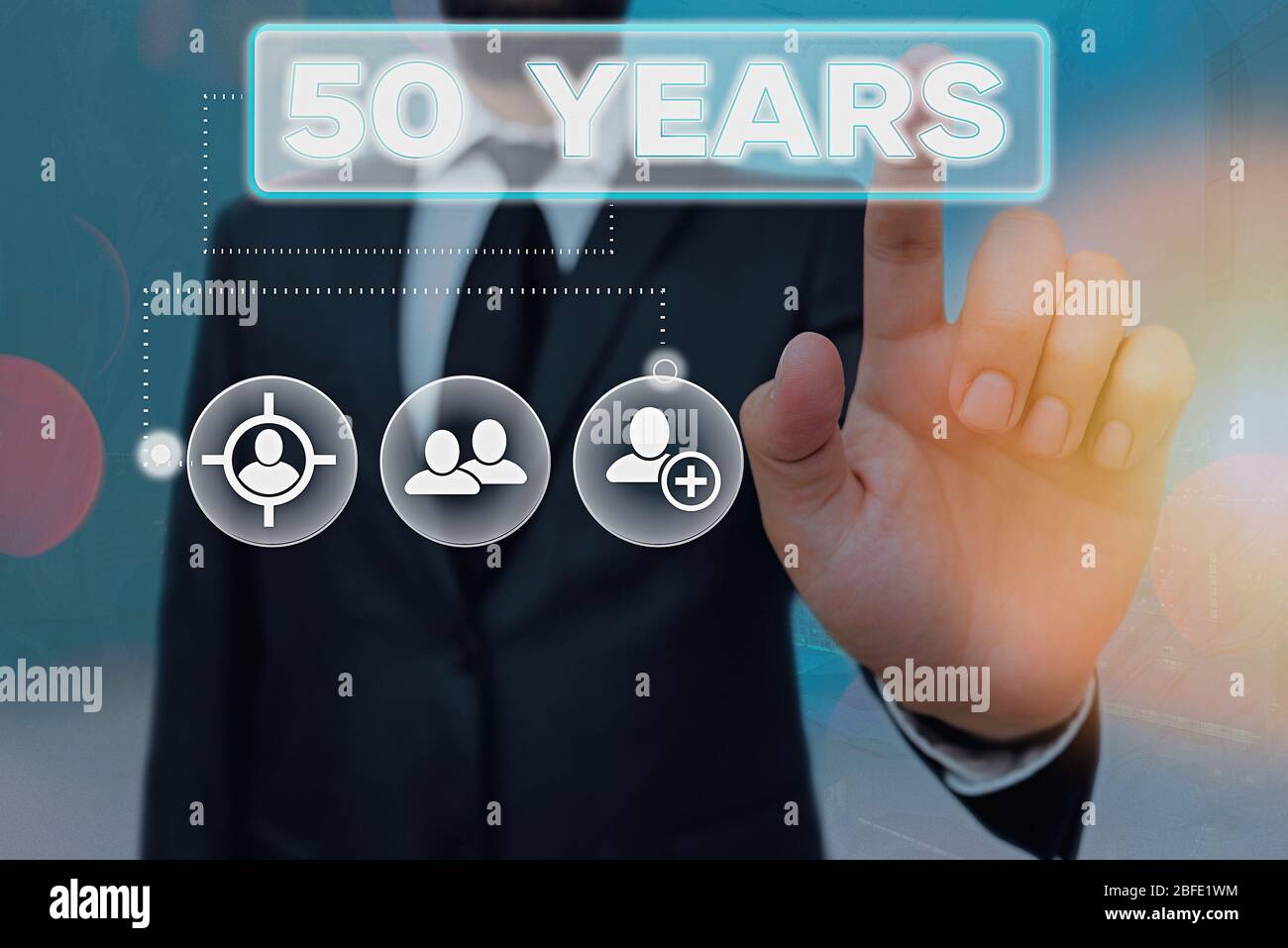 Handwriting text 50 Years. Conceptual photo Honoring Ruby Jubilee ...