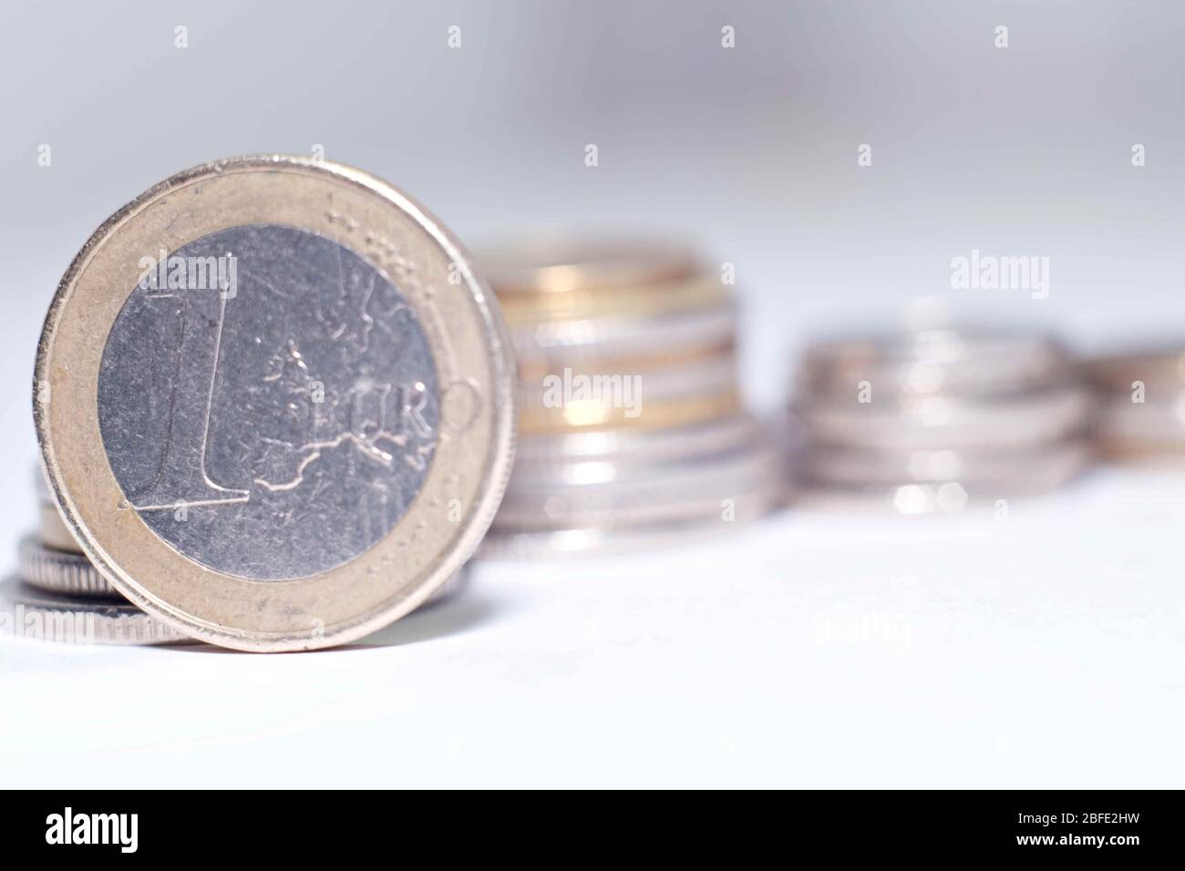 One euro coin, on the white background Stock Photo - Alamy