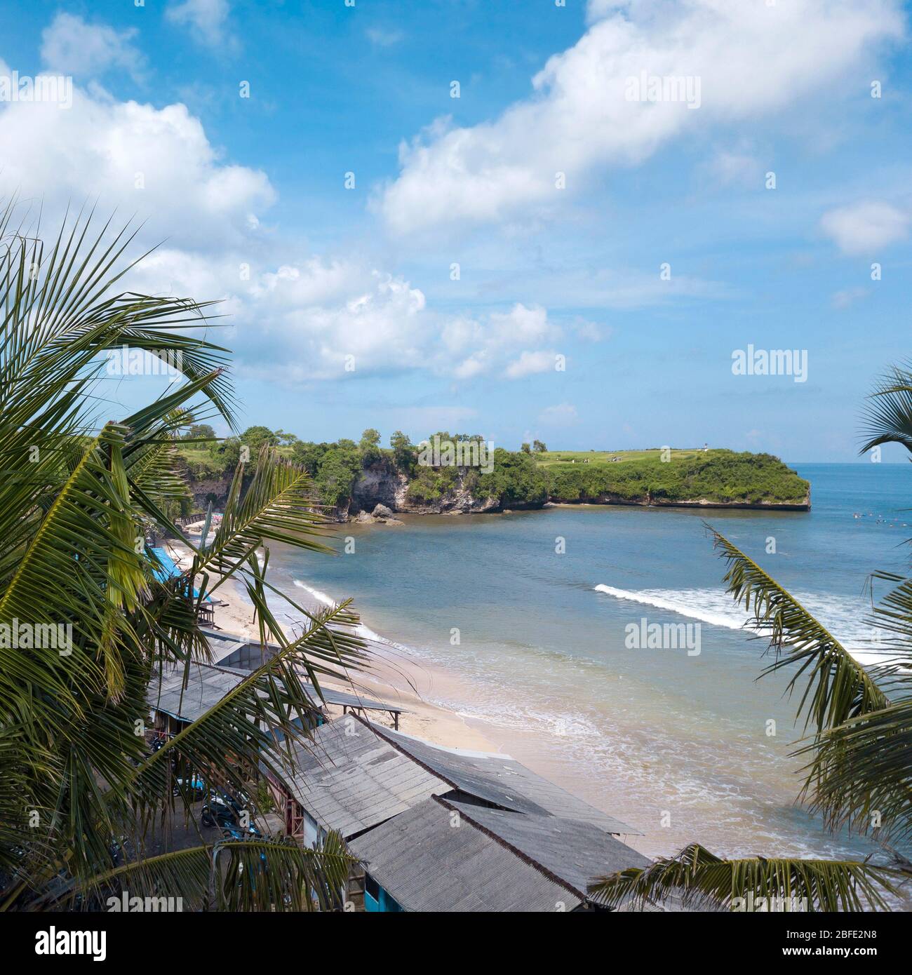 Aerial view of Balangan beach, Bali, Indonesia Stock Photo - Alamy