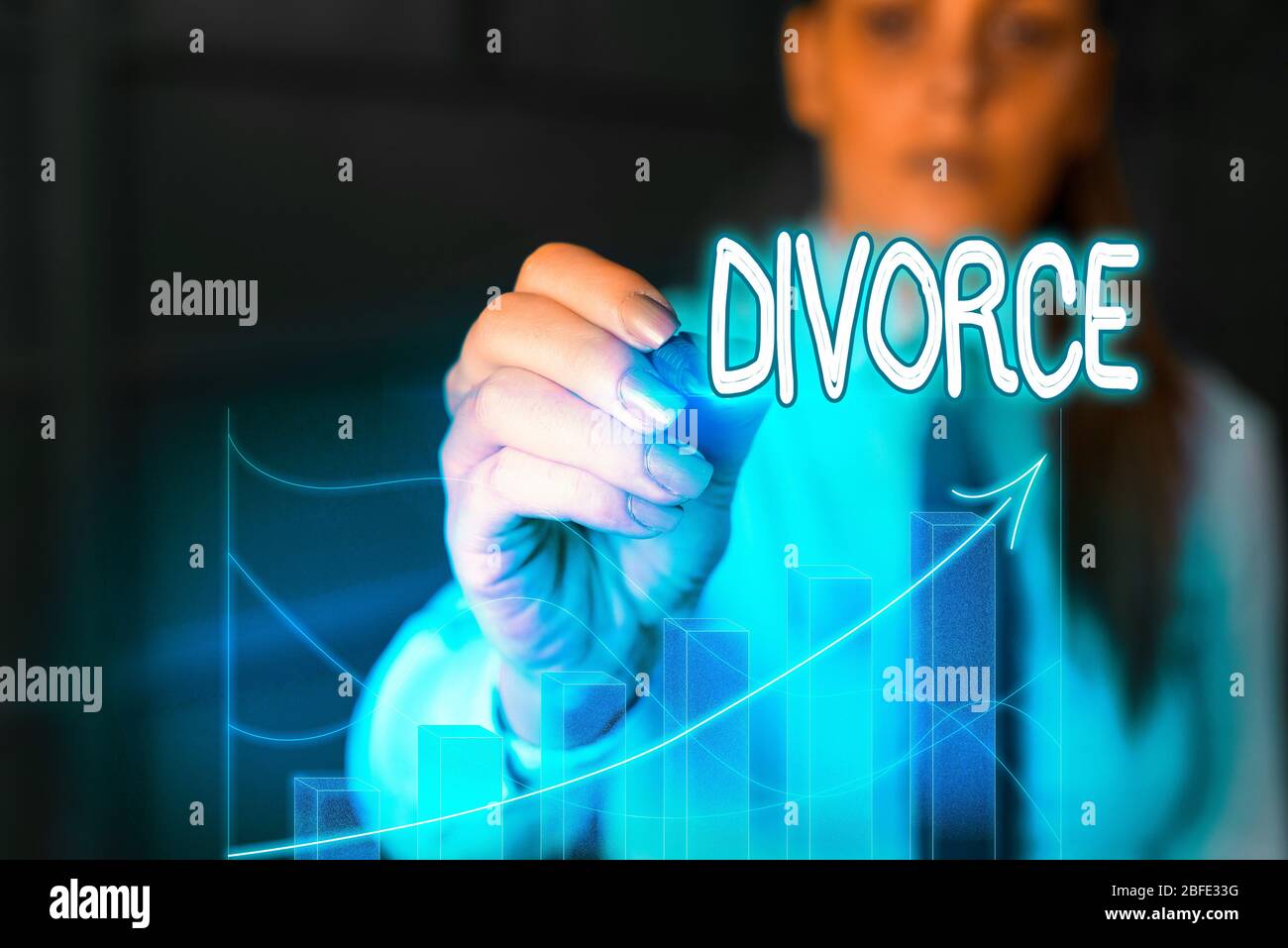 Handwriting Text Divorce Conceptual Photo Legal Dissolution Of