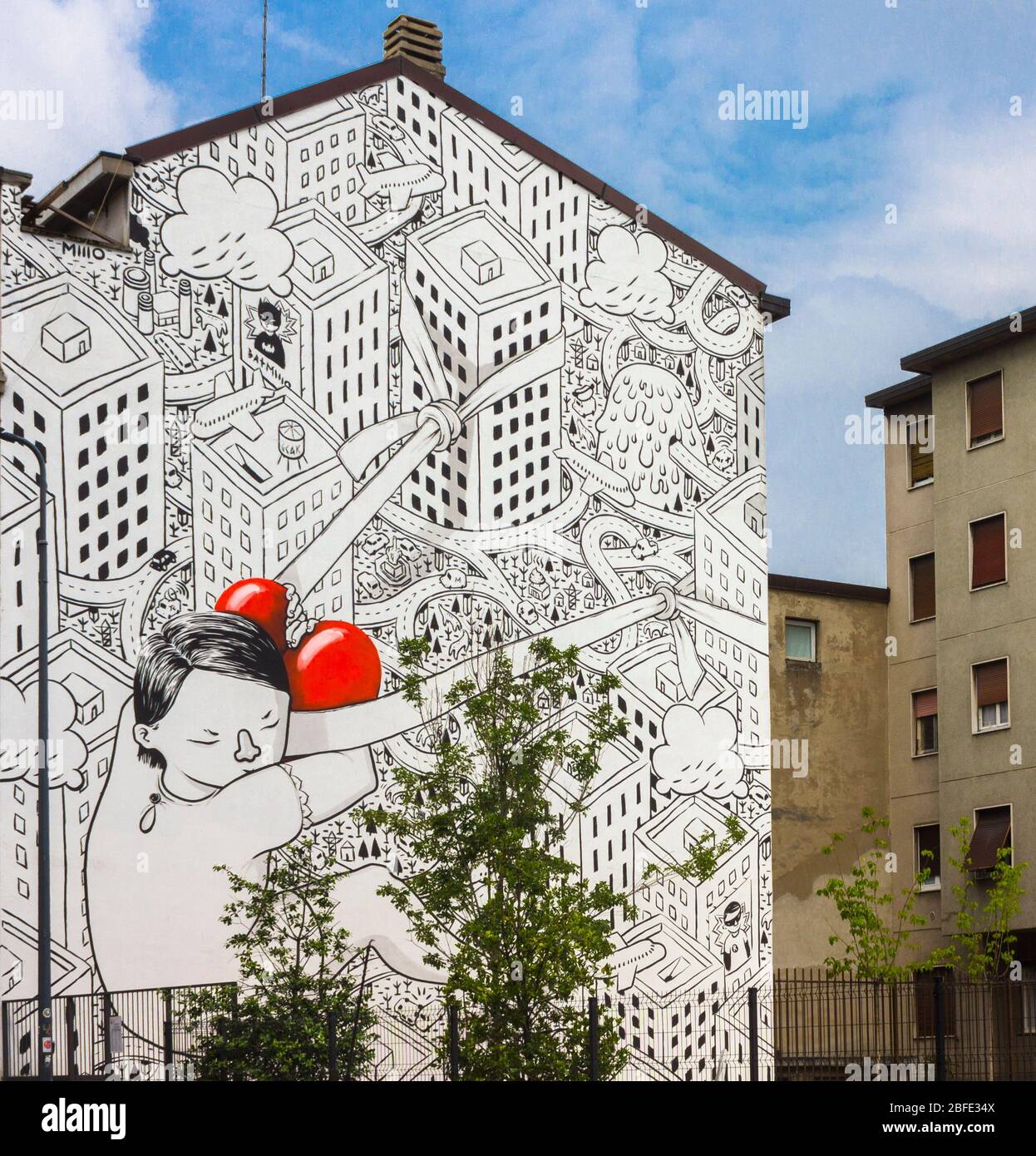 Milan italy street art mural hi-res stock photography and images - Alamy