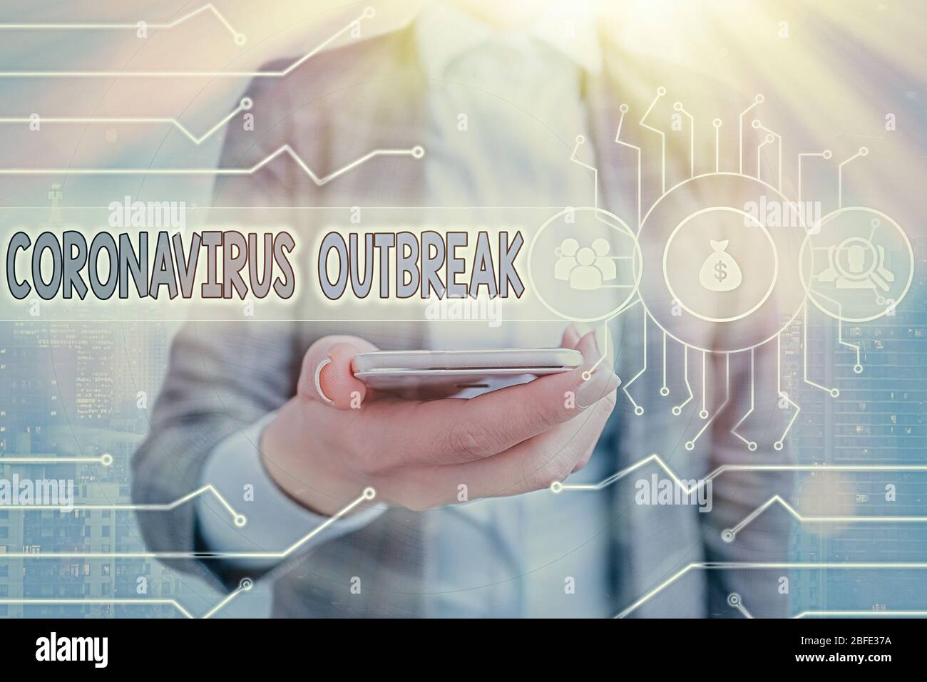 Conceptual hand writing showing Coronavirus Outbreak. Concept meaning ...