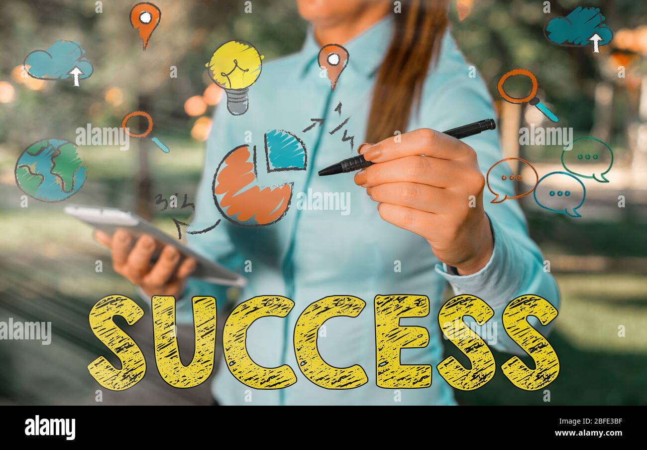 Handwriting text writing Success. Conceptual photo accomplishment aim ...