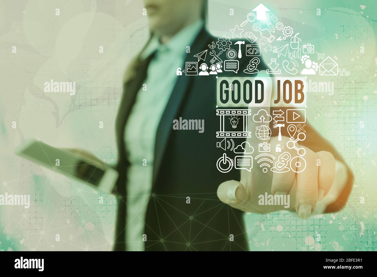 Conceptual hand writing showing Good Job. Concept meaning encourage ...