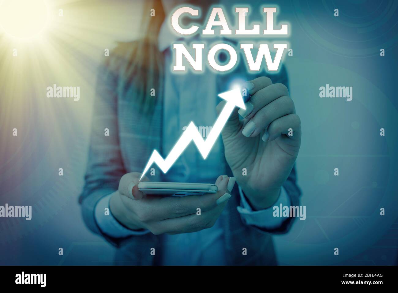 Conceptual hand writing showing Call Now. Concept meaning To ...