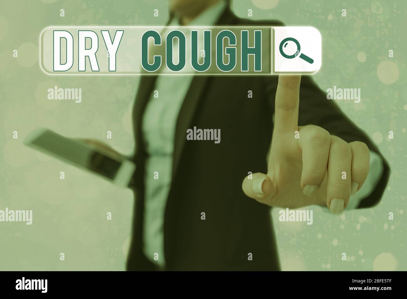 Conceptual hand writing showing Dry Cough. Concept meaning cough that ...