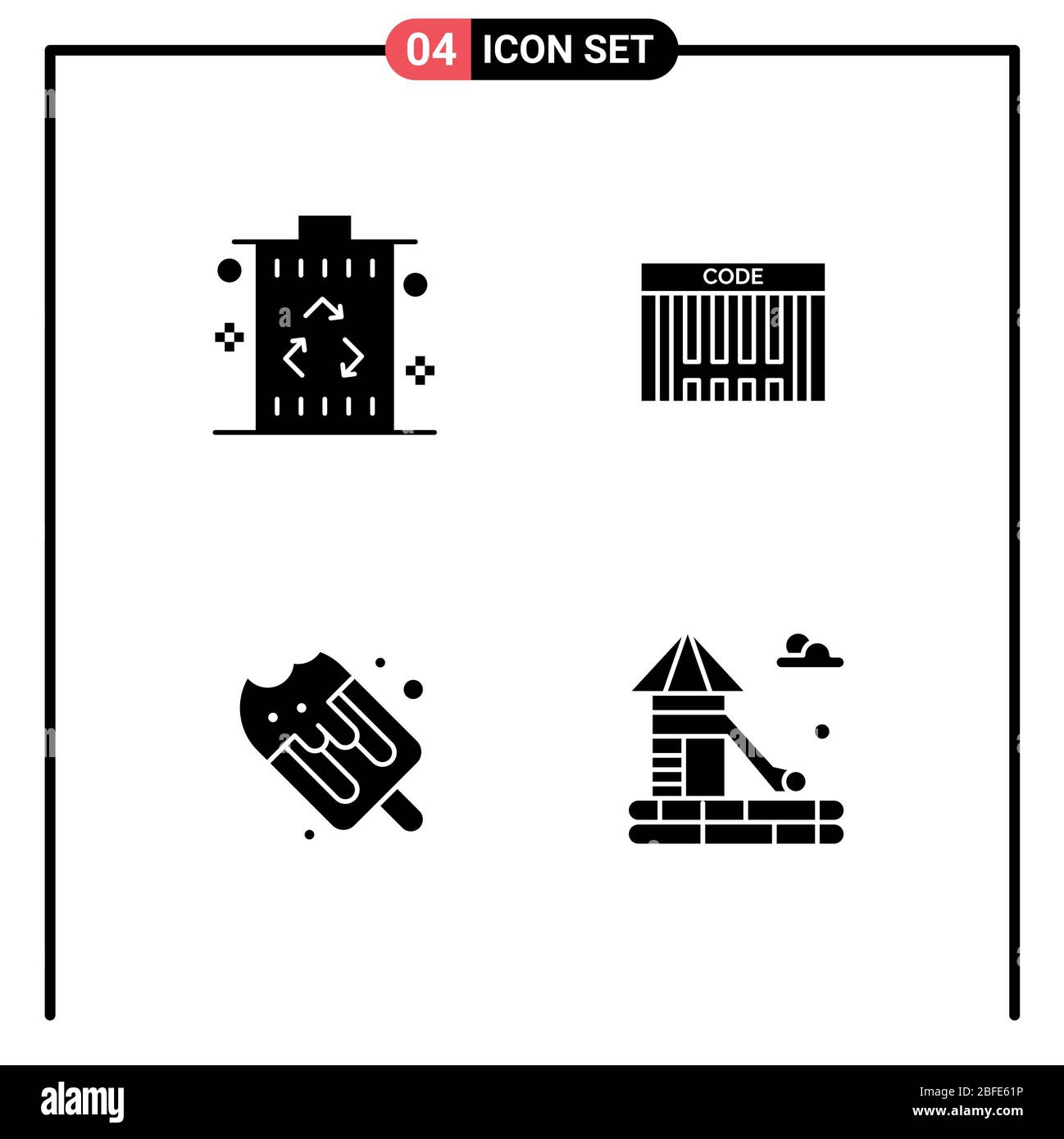 Barcode food ice cream Stock Vector Images - Alamy