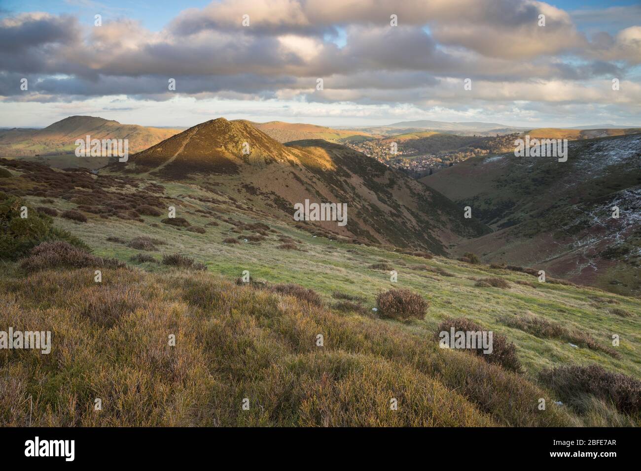 Burway Hill and Church Stretton, Shropshire, UK Stock Photo - Alamy