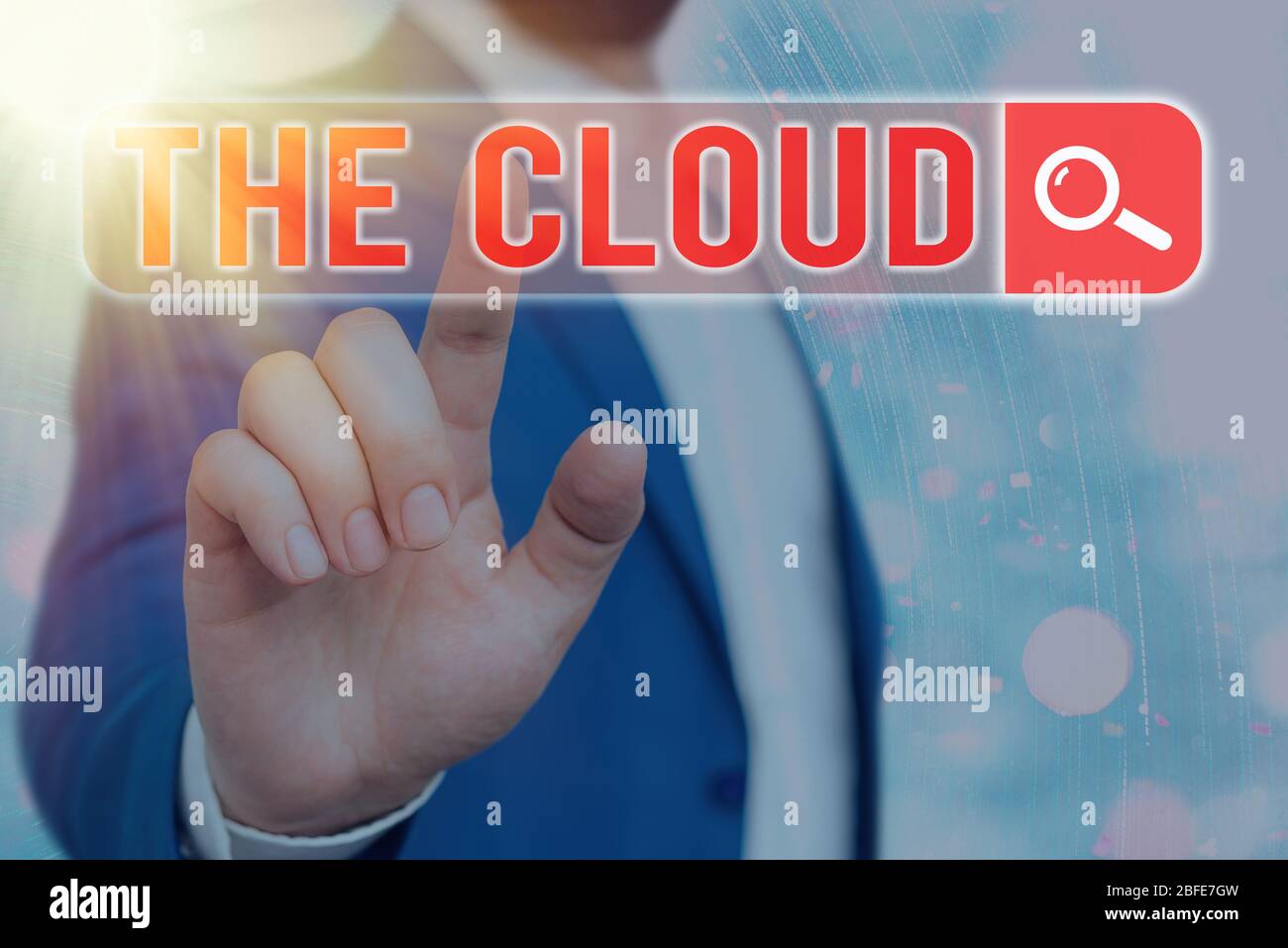 Text sign showing The Cloud. Business photo showcasing Programs used in Storing Accessing data ...