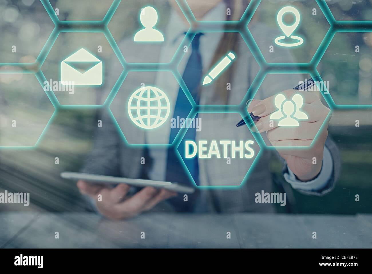 Conceptual hand writing showing Deaths. Concept meaning permanent ...