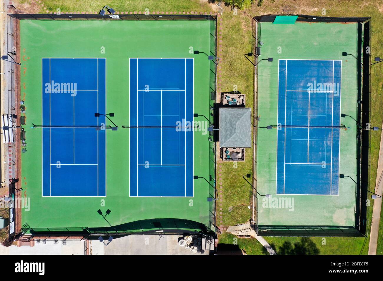 Empty Tennis Courts closed due to Social Distancing During Covid-19 ...