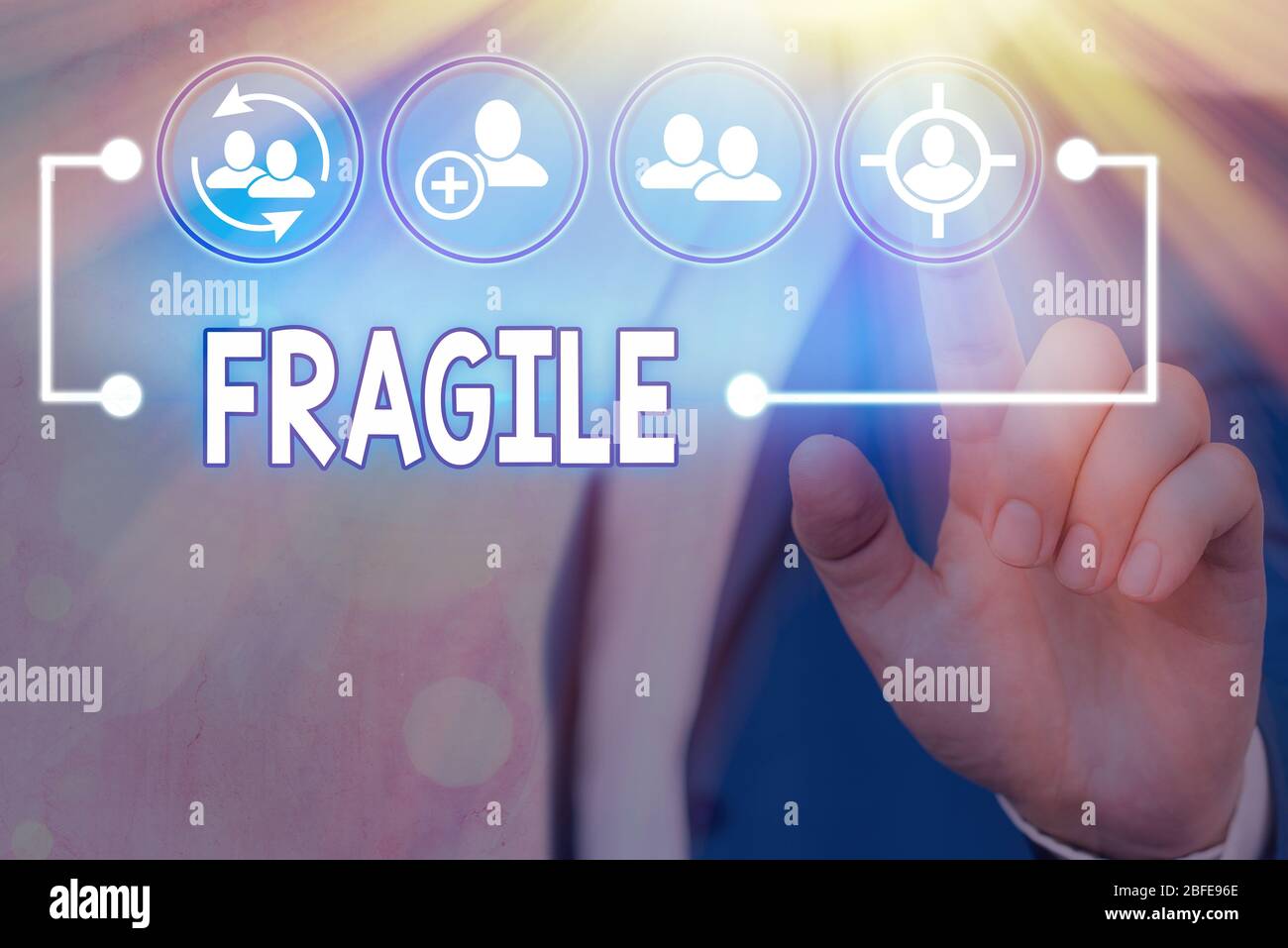 Text sign showing Fragile. Business photo text Breakable Handle with ...
