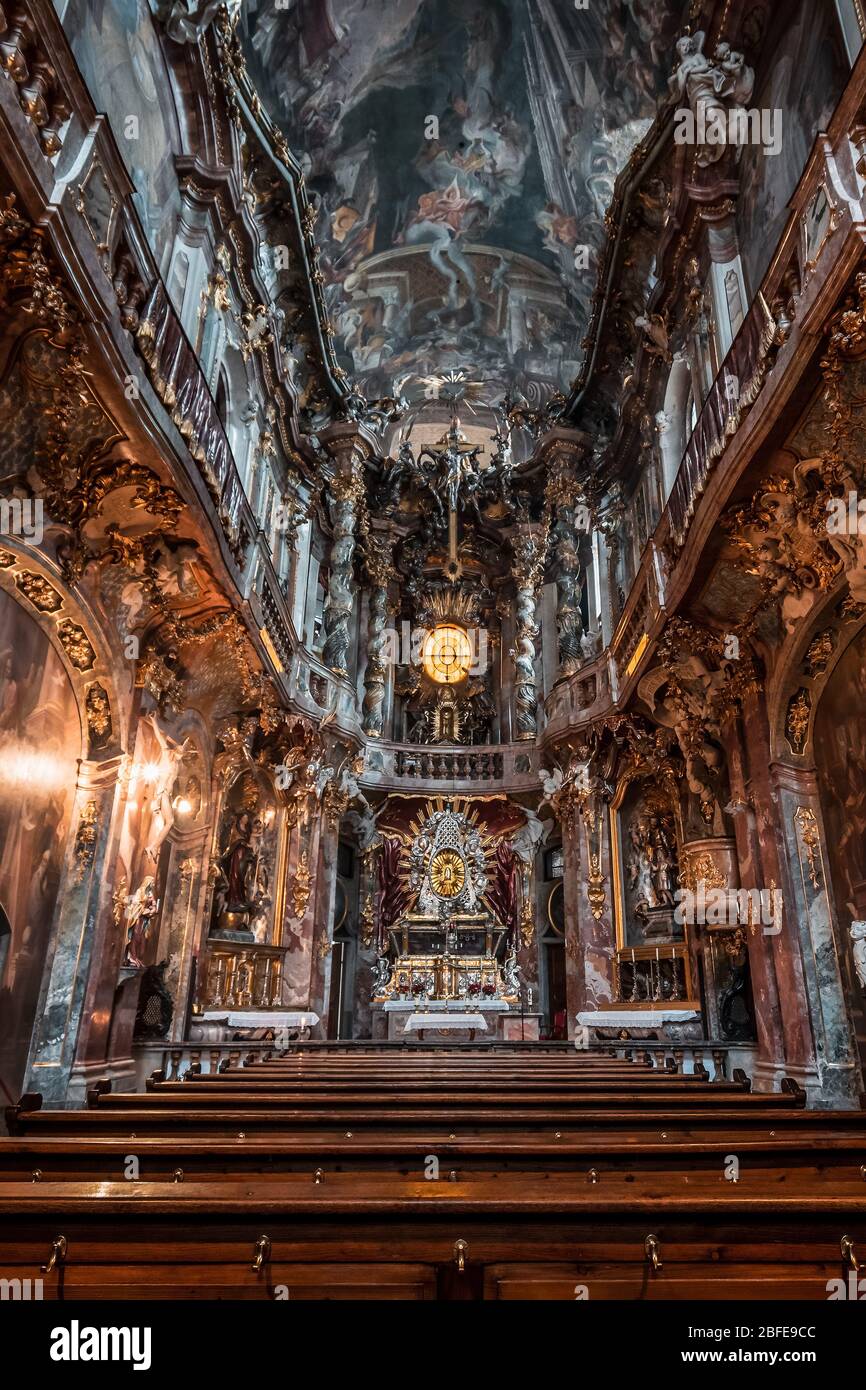 Feb 2, 2020 - Munich, Germany: Interior of late Baroque church ...
