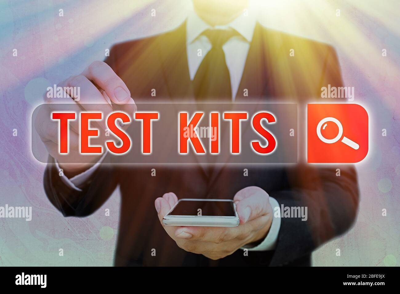 Handwriting text Test Kits. Conceptual photo tools used to detect the ...