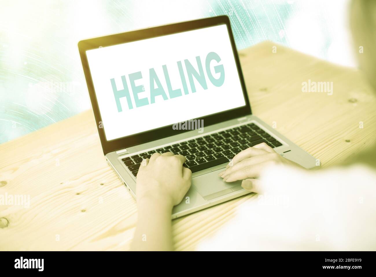 Conceptual hand writing showing Healing. Concept meaning process of ...