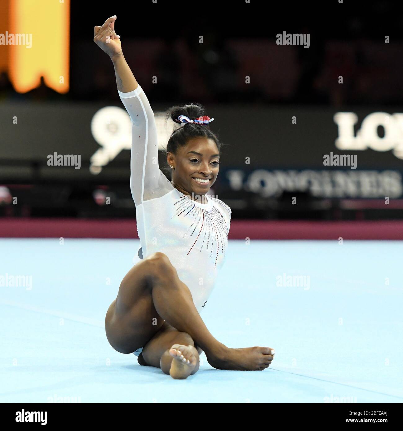 simone biles (usa) at the floor during Artistic Gymnastics World ...