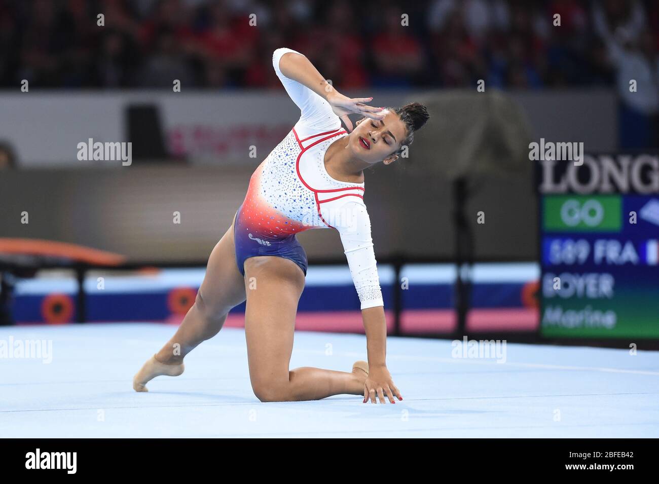marine boyer (fra) at the floor during Artistic Gymnastics World ...