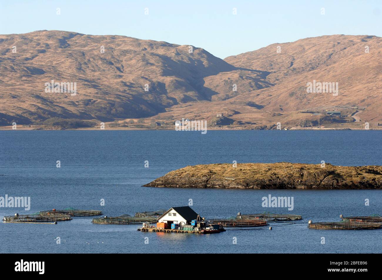 Glensanda viewed from Port Ramsay to Lismore, Argyll & Bute, Scotland ...