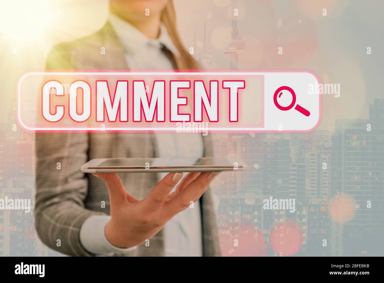 Conceptual hand writing showing Comment. Concept meaning Verbal Written ...