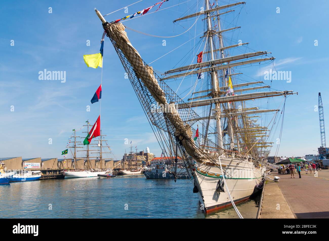 Scheveningen harbor, the Netherlands - June 23 2019: Scheveningen ...