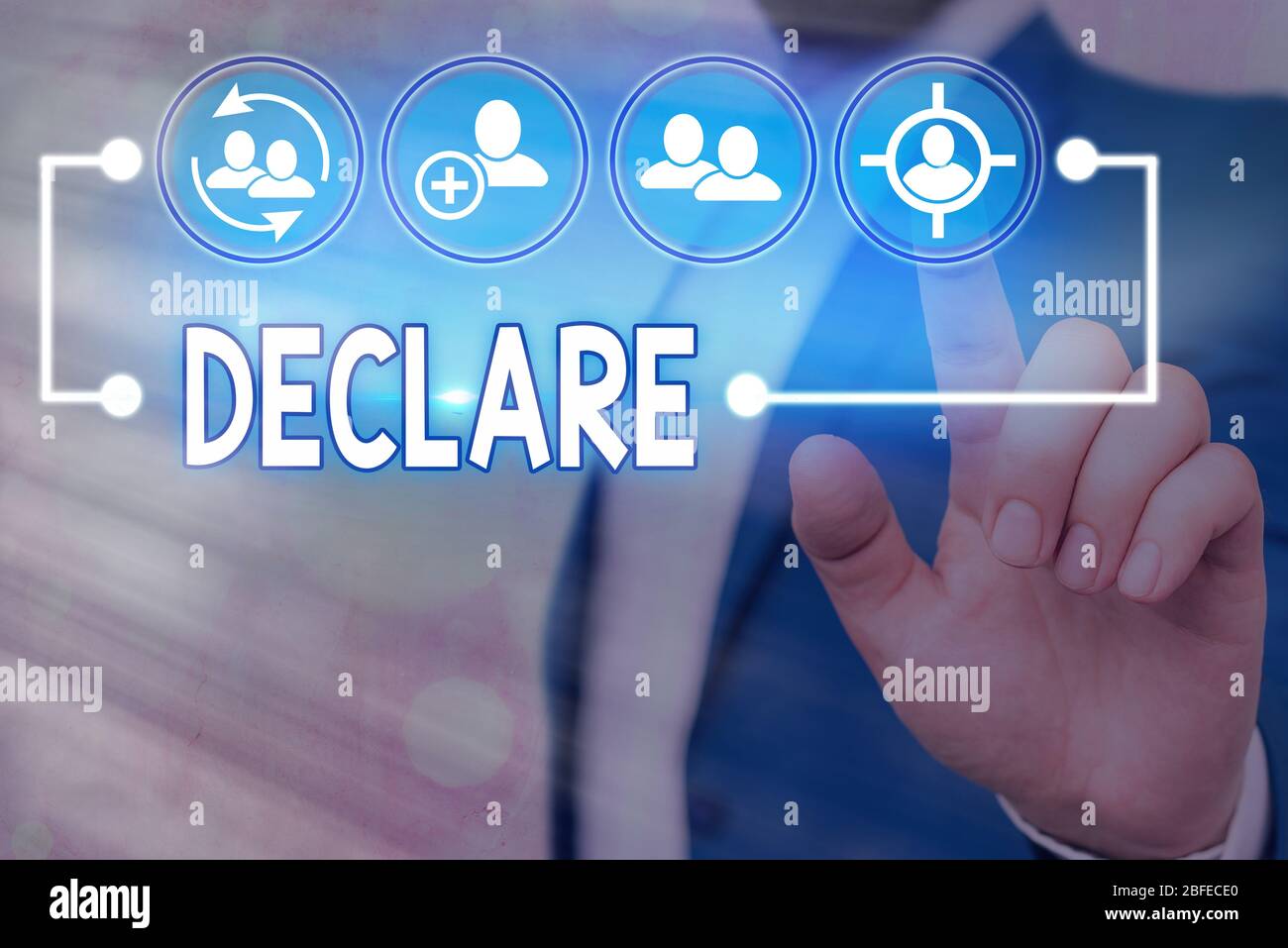 Text sign showing Declare. Business photo text make known or state ...
