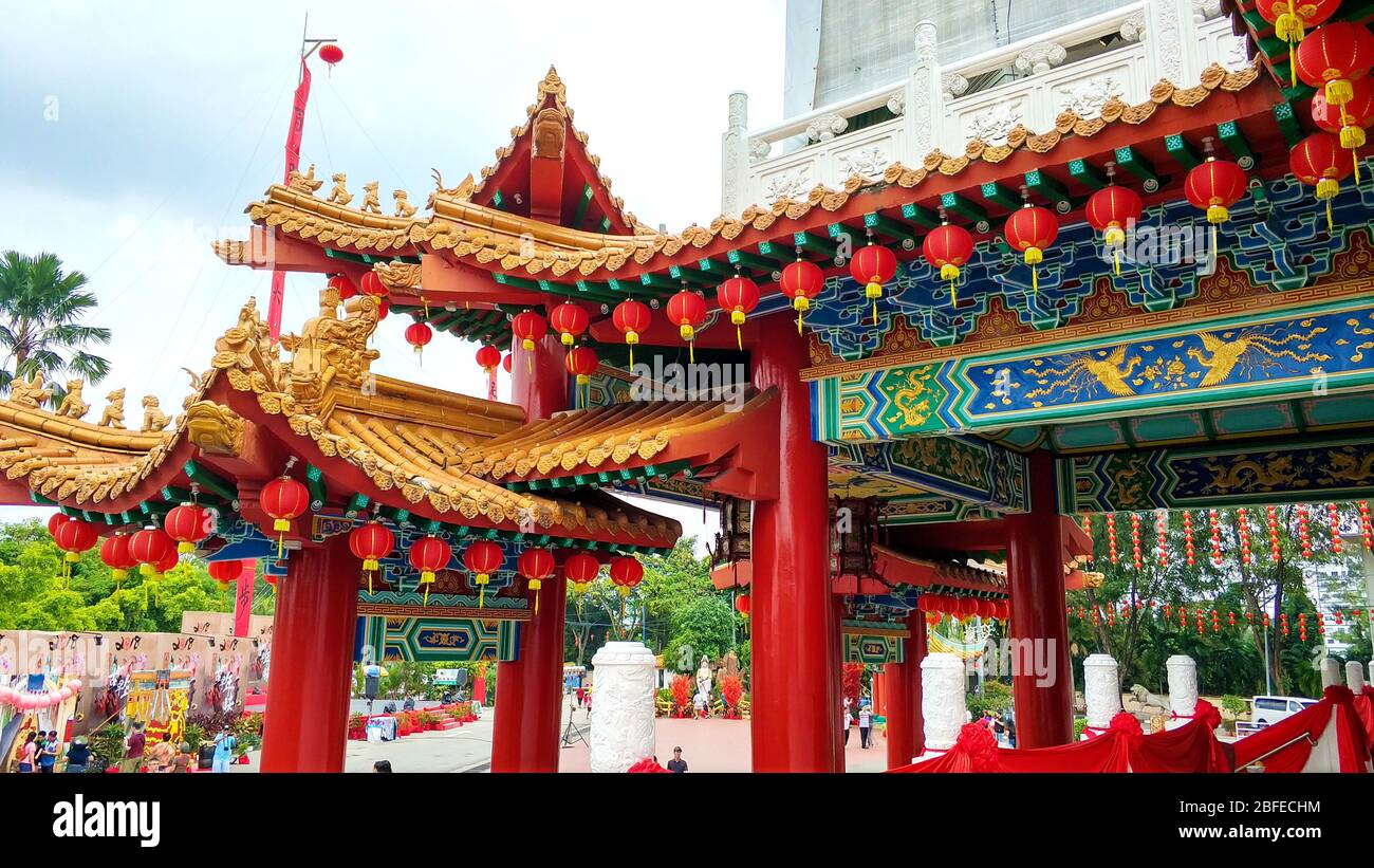 The majestic Chinese temple in traditional Chinese style Stock Photo ...