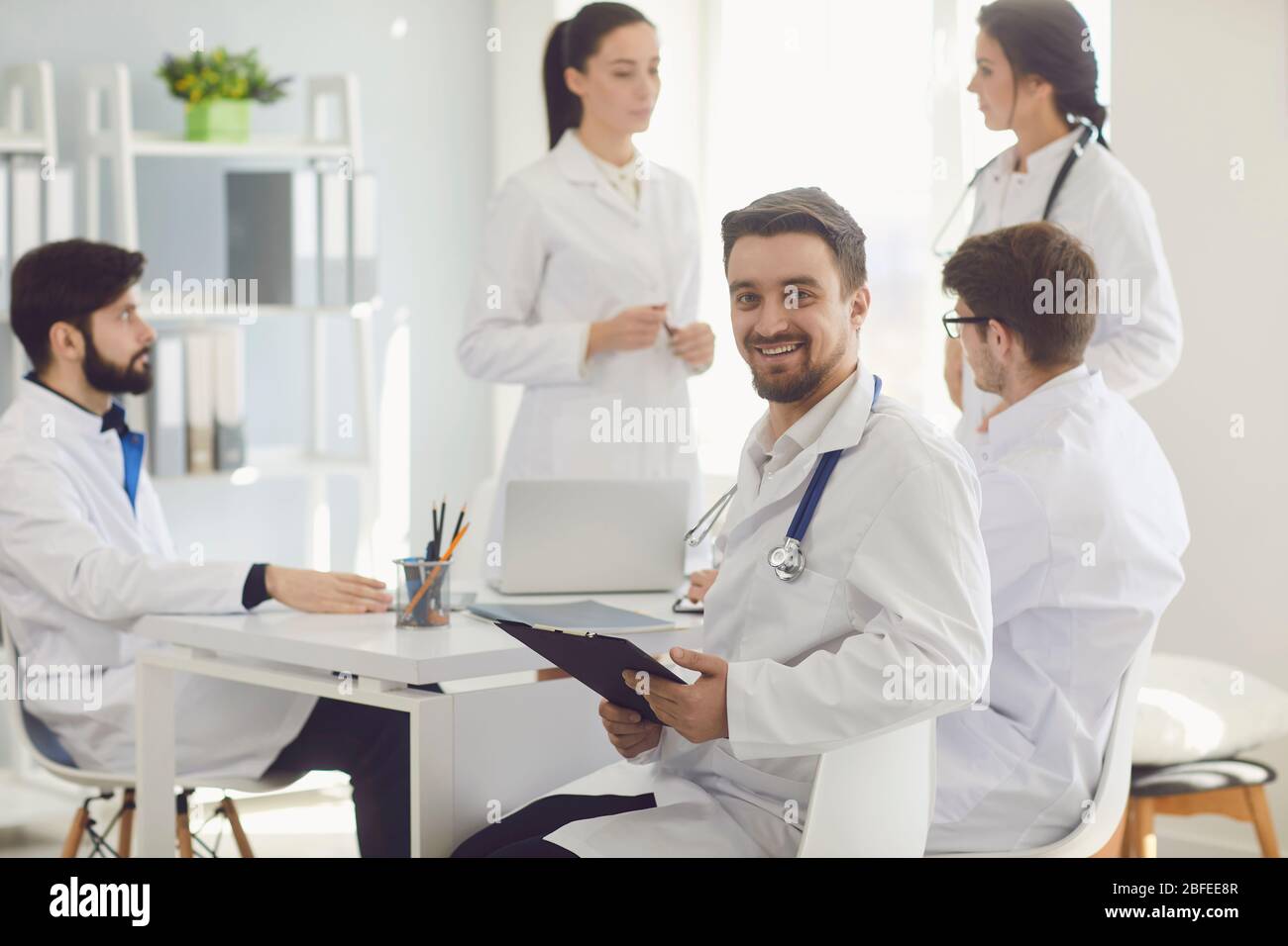 Hospital conference table hi-res stock photography and images - Alamy