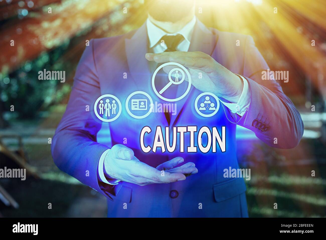 Handwriting text Caution. Conceptual photo Care taken to avoid danger ...