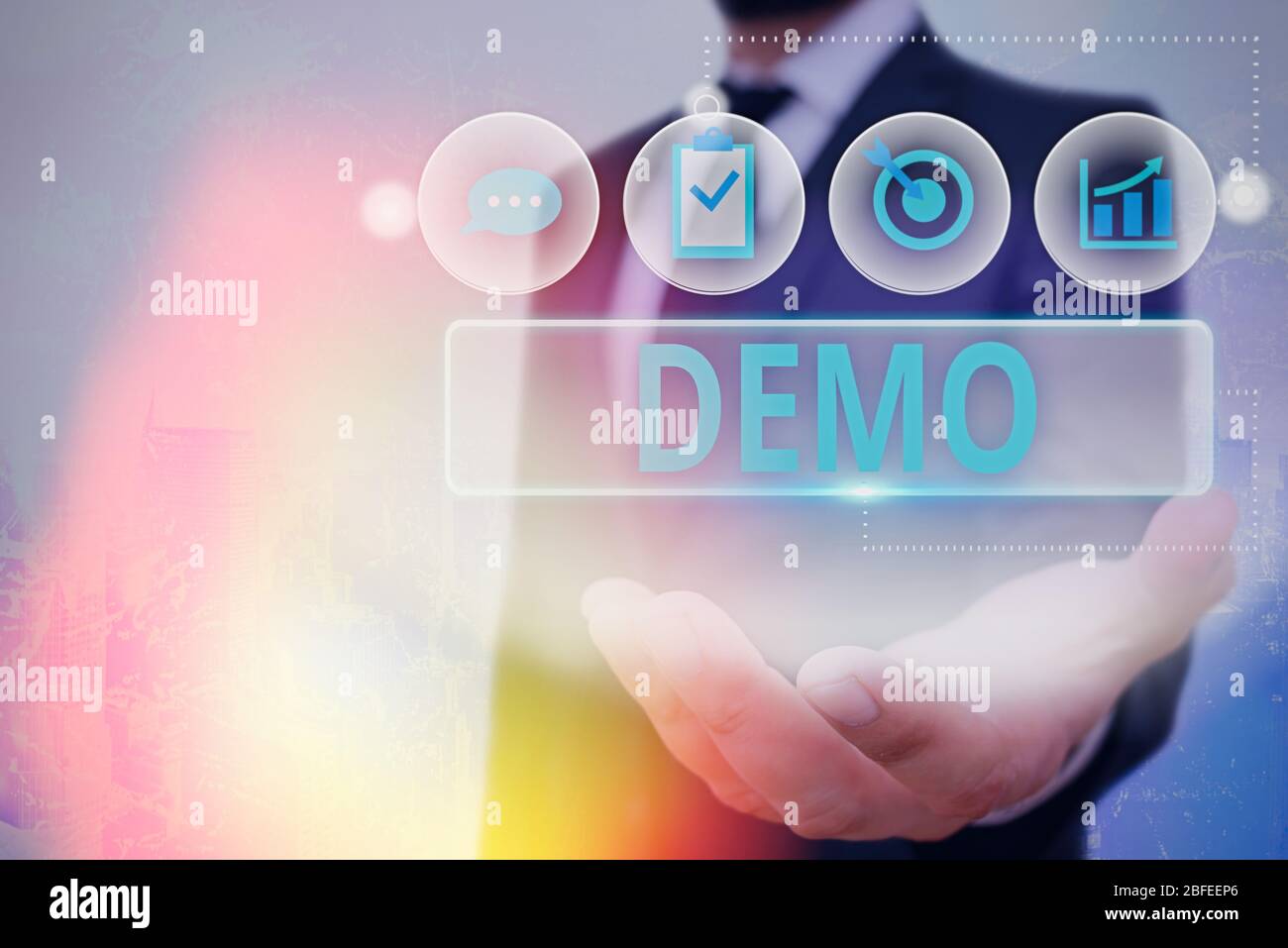 Word writing text Demo. Business photo showcasing Demonstration of a ...