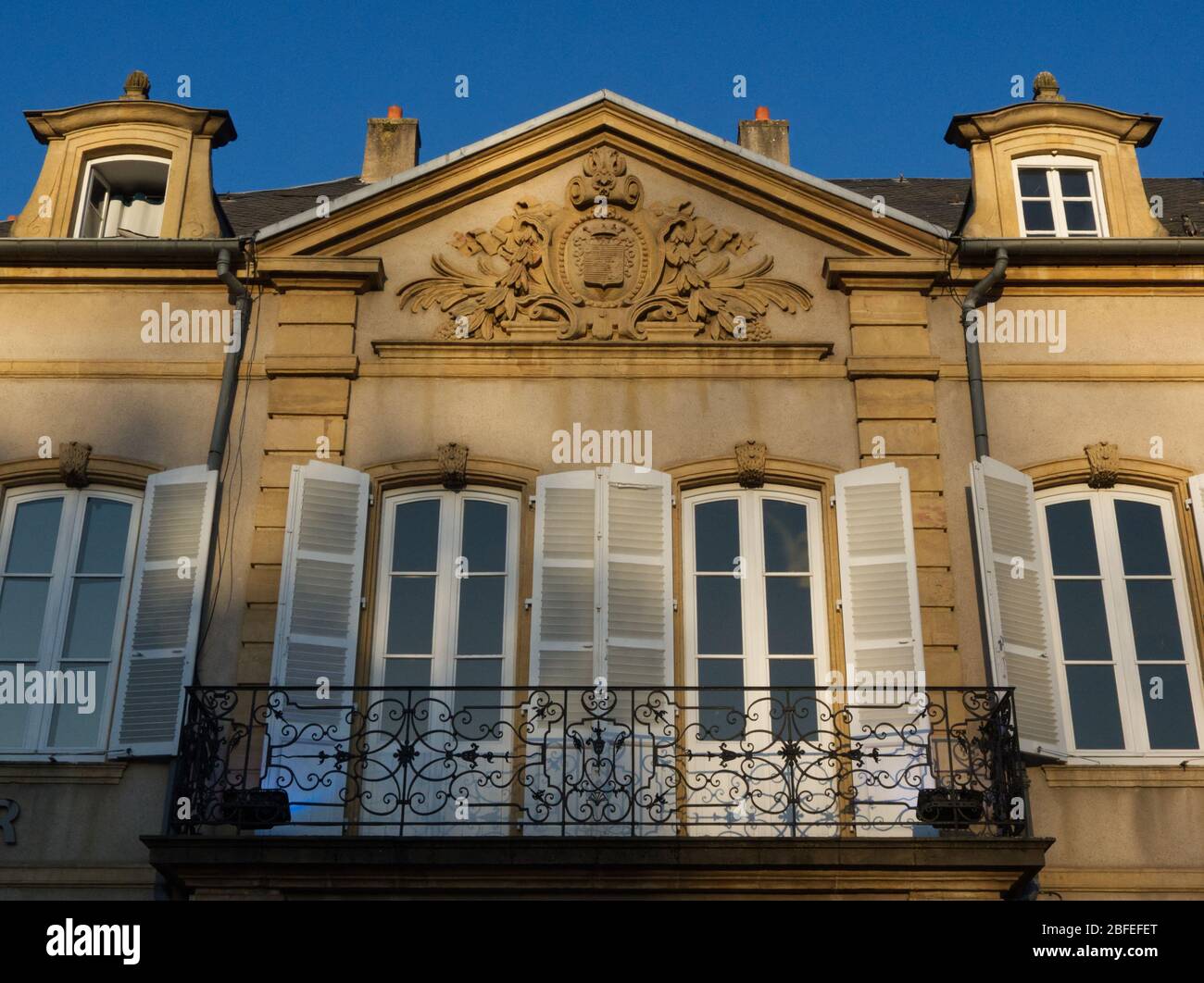 Beautiful classical building facade in Metz, discovering the old ...
