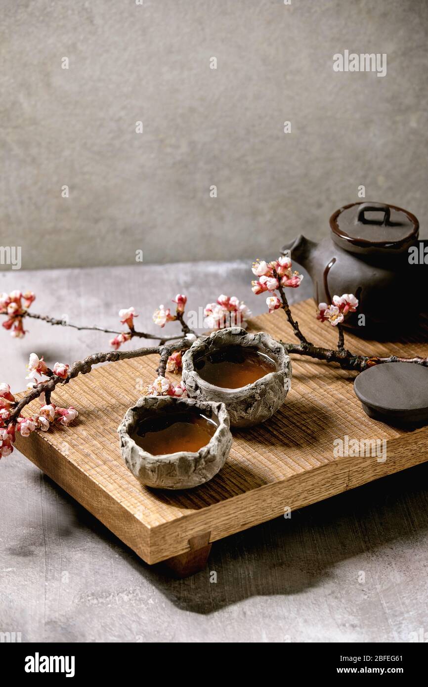 Tea drinking wabi sabi style Stock Photo - Alamy