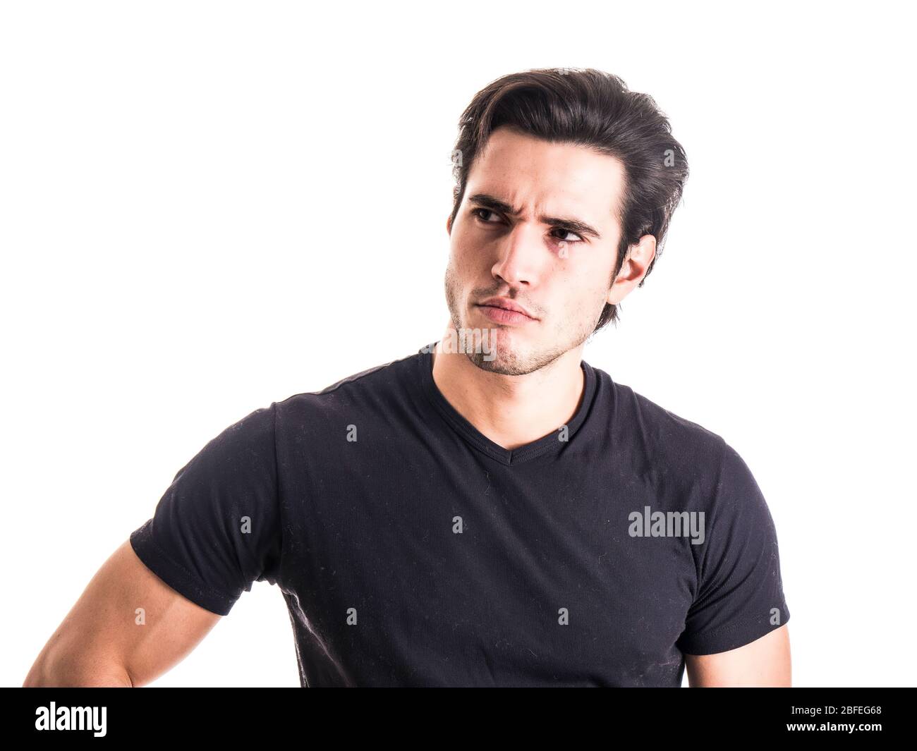 Handsome thinking male model hi-res stock photography and images - Alamy