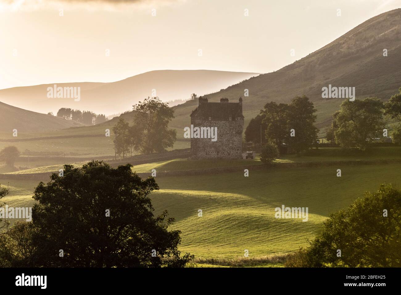 Forter Castle, Glenisla, Angus Stock Photo - Alamy