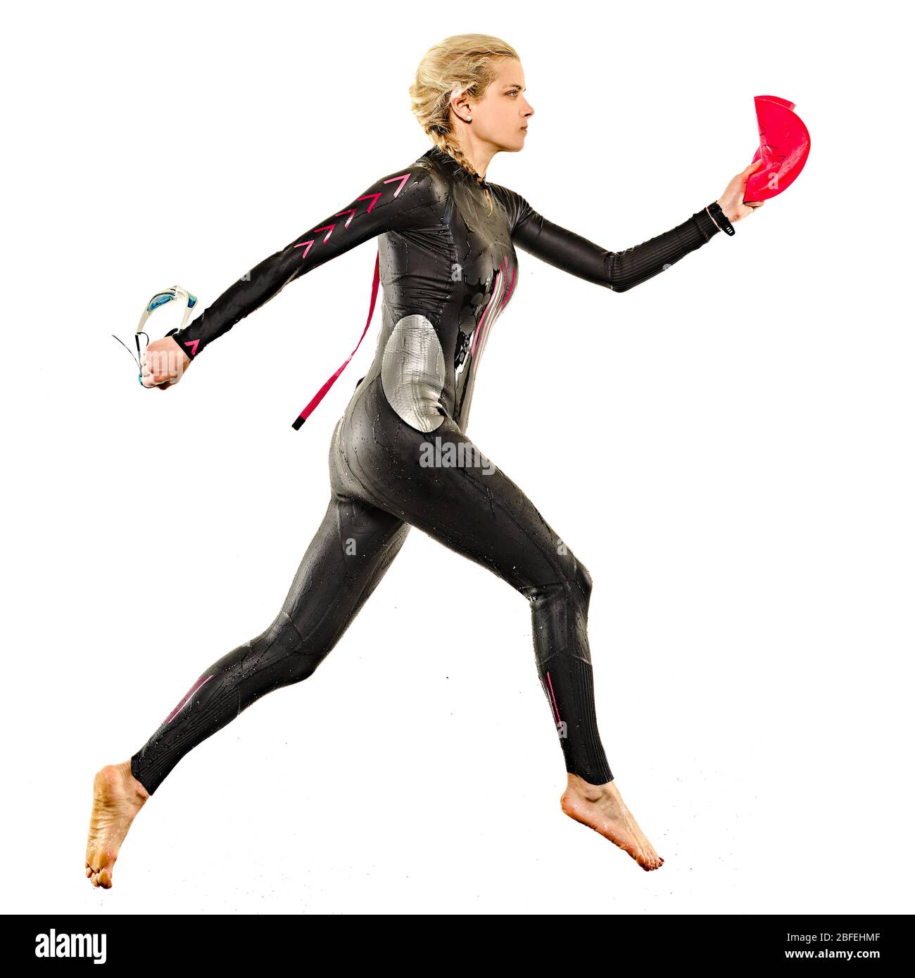 Swimmer side profile Cut Out Stock Images & Pictures - Alamy
