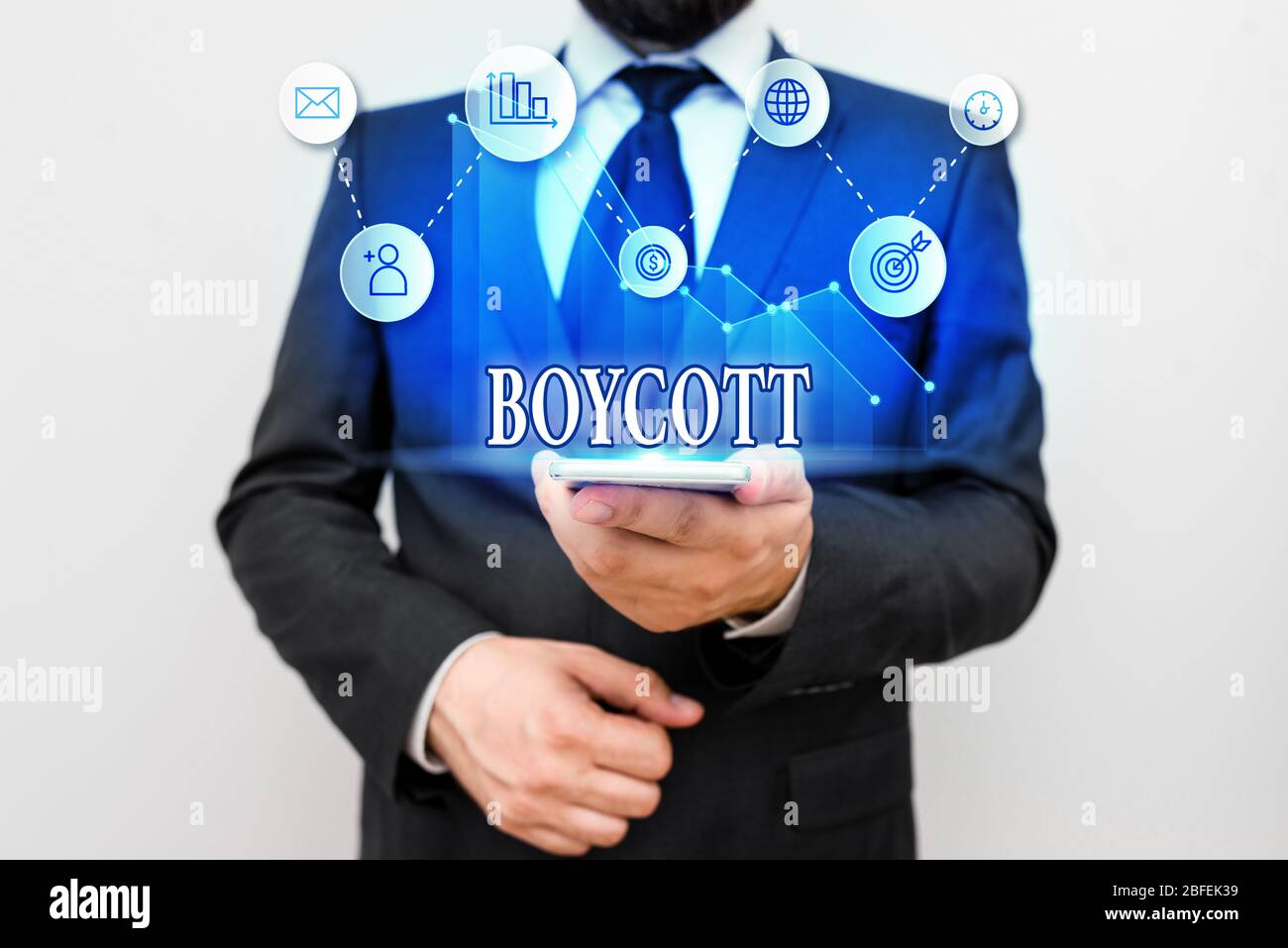 Handwriting text Boycott. Conceptual photo stop buying or using the ...