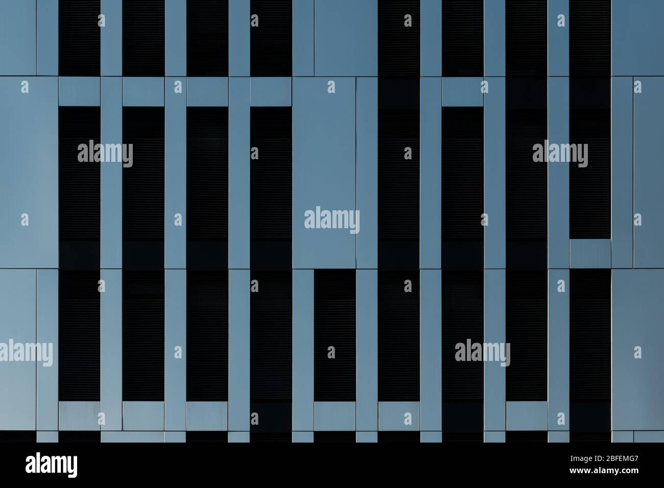 Modern architectural stainless steel facade cladding of business ...