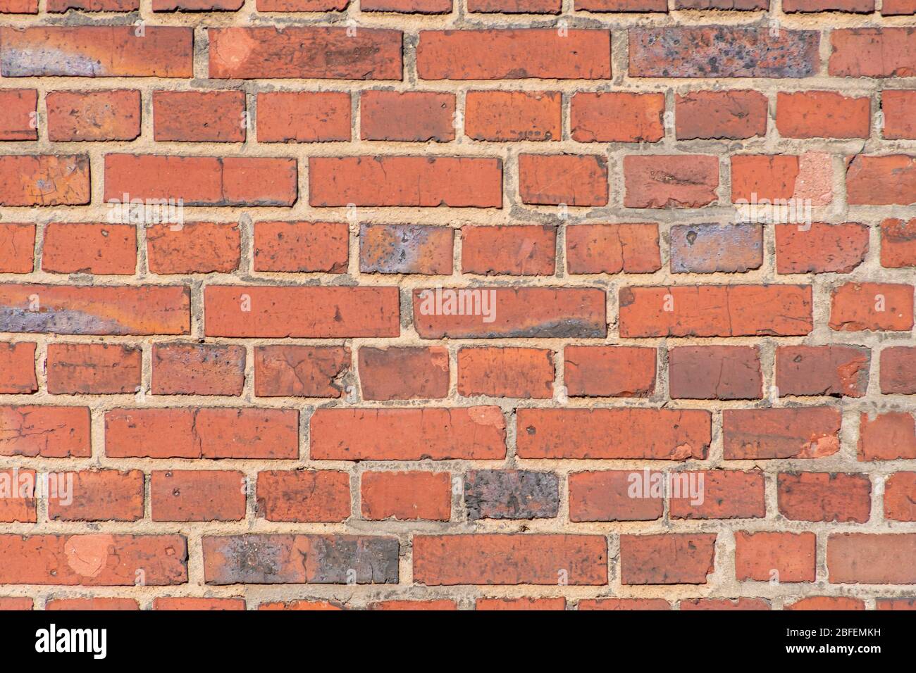 Old red brick dutch clinker facade of industrial building close up ...