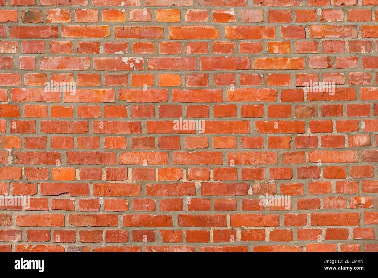 Texture of old red brick wall dutch clinker in different red tones ...