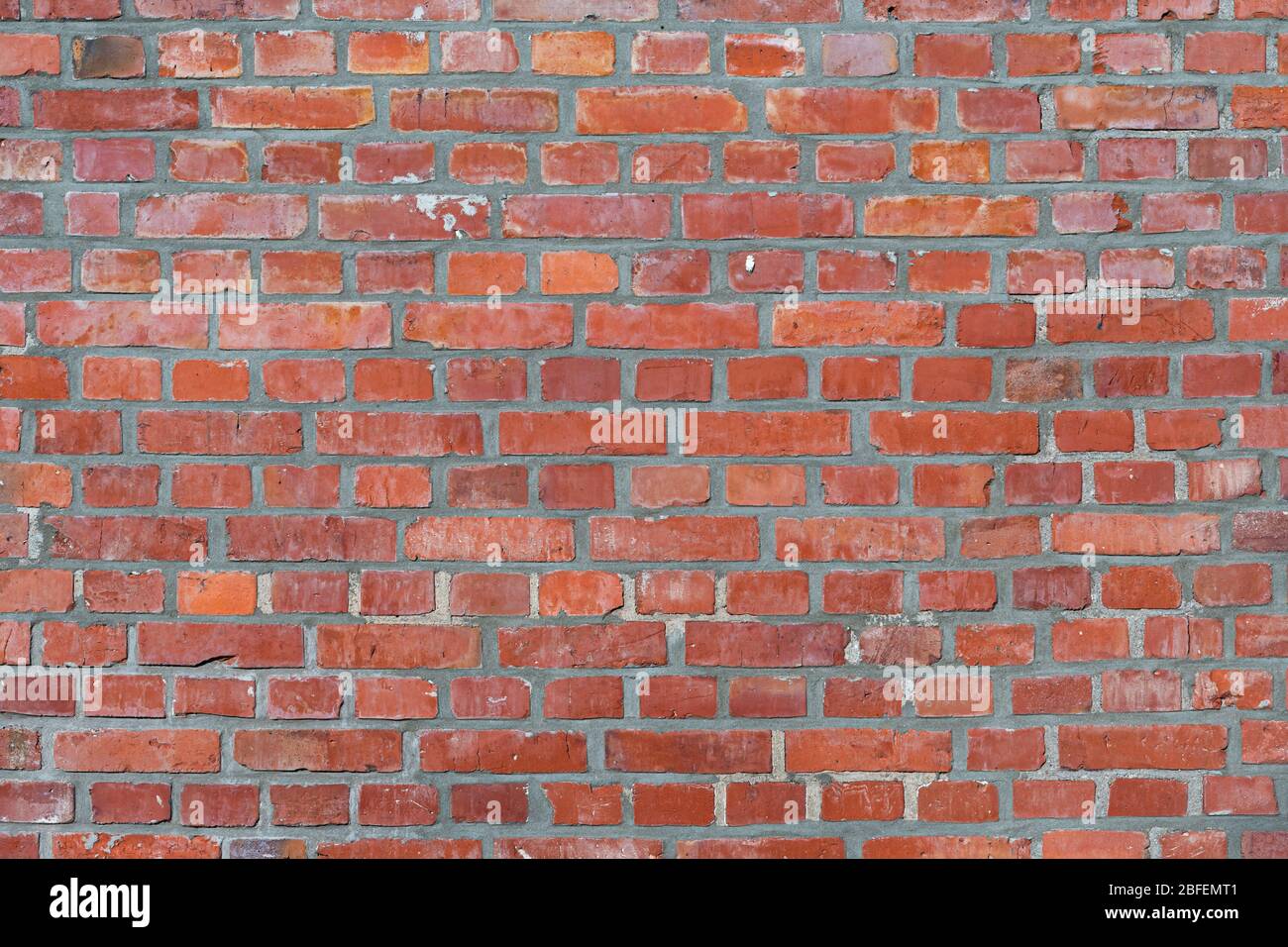 Texture of old red brick wall dutch clinker in different tones in ...