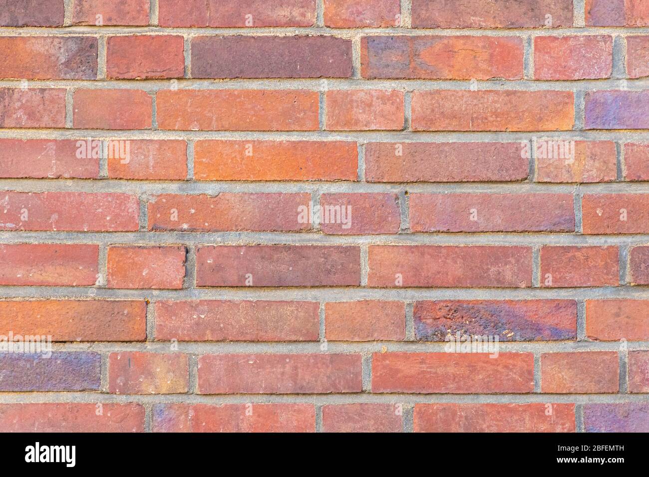 Red and orange dutch clinker brick facade close up picture Stock Photo ...