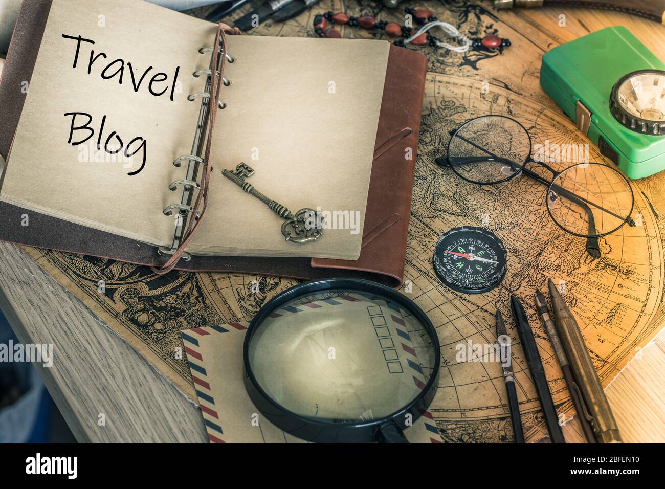 Travel diary maps hi-res stock photography and images - Alamy