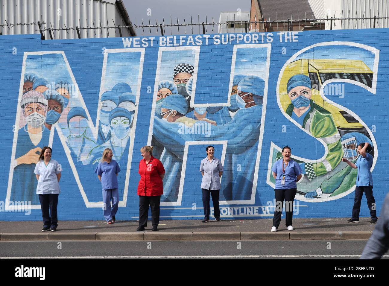 Local nhs workers stand hi-res stock photography and images - Alamy