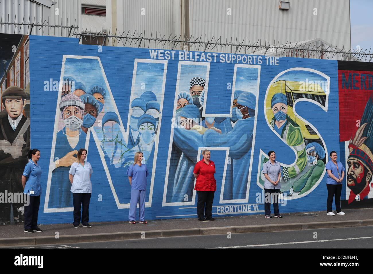 Local nhs workers stand hi-res stock photography and images - Alamy